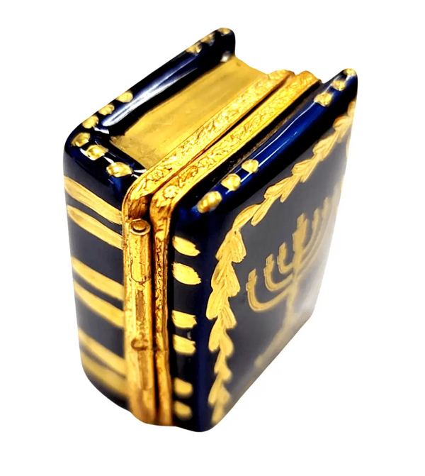 Menorah Book Limoges Box Gift for Hanukkah Celebrations